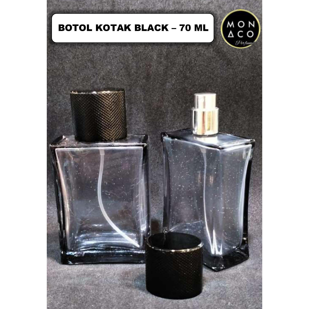 Jual BOTOL PARFUM KOTAK BLACK 70 ML - ULIR / DRAT | Shopee Indonesia