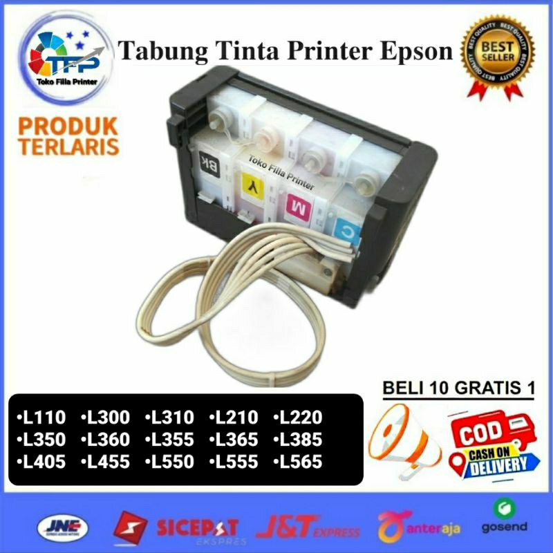 Jual Tabung Tinta Printer Epson L110 L300 L310 L210 L220 L350 L360 L355 ...