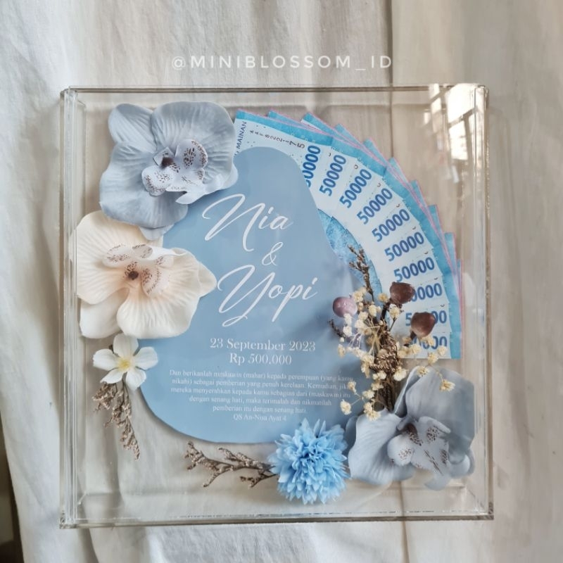 Jual URI Bingkai Mahar Akrilik / Frame Mahar Akrilik / Mahar Minimalis ...