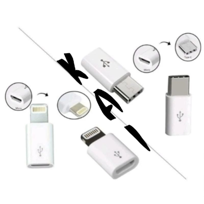 Jual [KAI] CONNECTOR ADAPTER CONVERTER MICRO USB TO TIPE C / MICRO USB ...