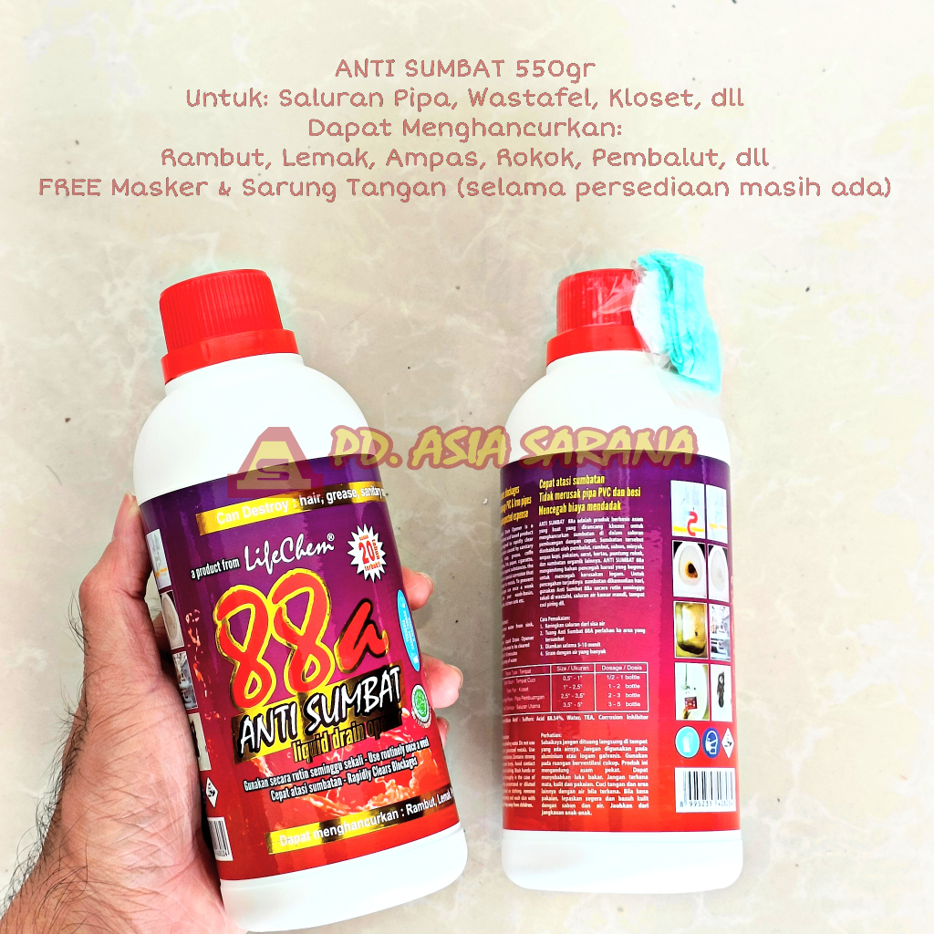 Jual Cairan Anti Sumbat 550gr Pembersih Saluran Pipa Air Toilet Mampet ...