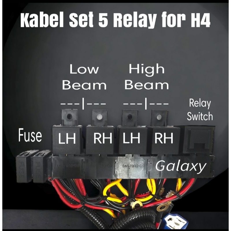 Jual Oto * PREMIUM Kabel Set 5 Relay HELLA BOSCH - For Mobil 12v - For ...