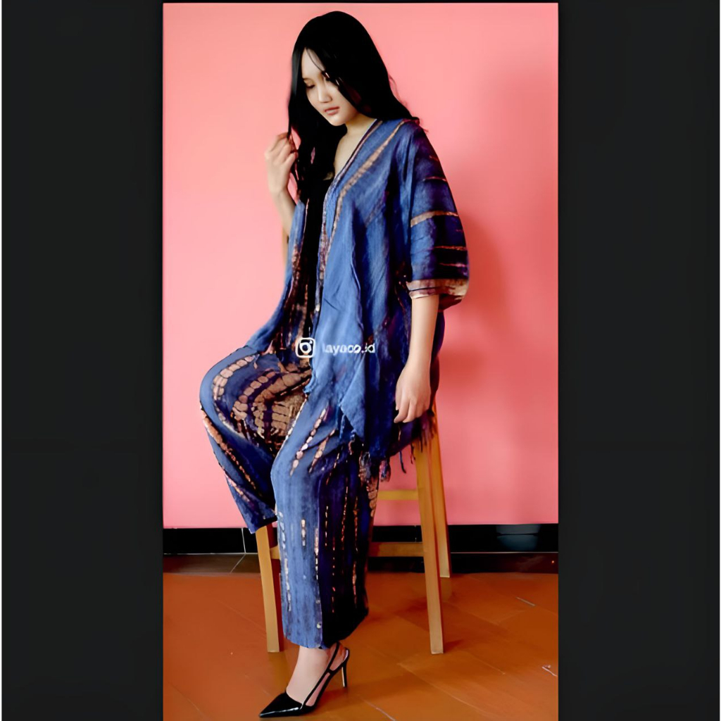 Jual ONE SET CARDIGAN TIEDYE CARDIGAN BALI OVERSIZE BAJU PANTAI ...