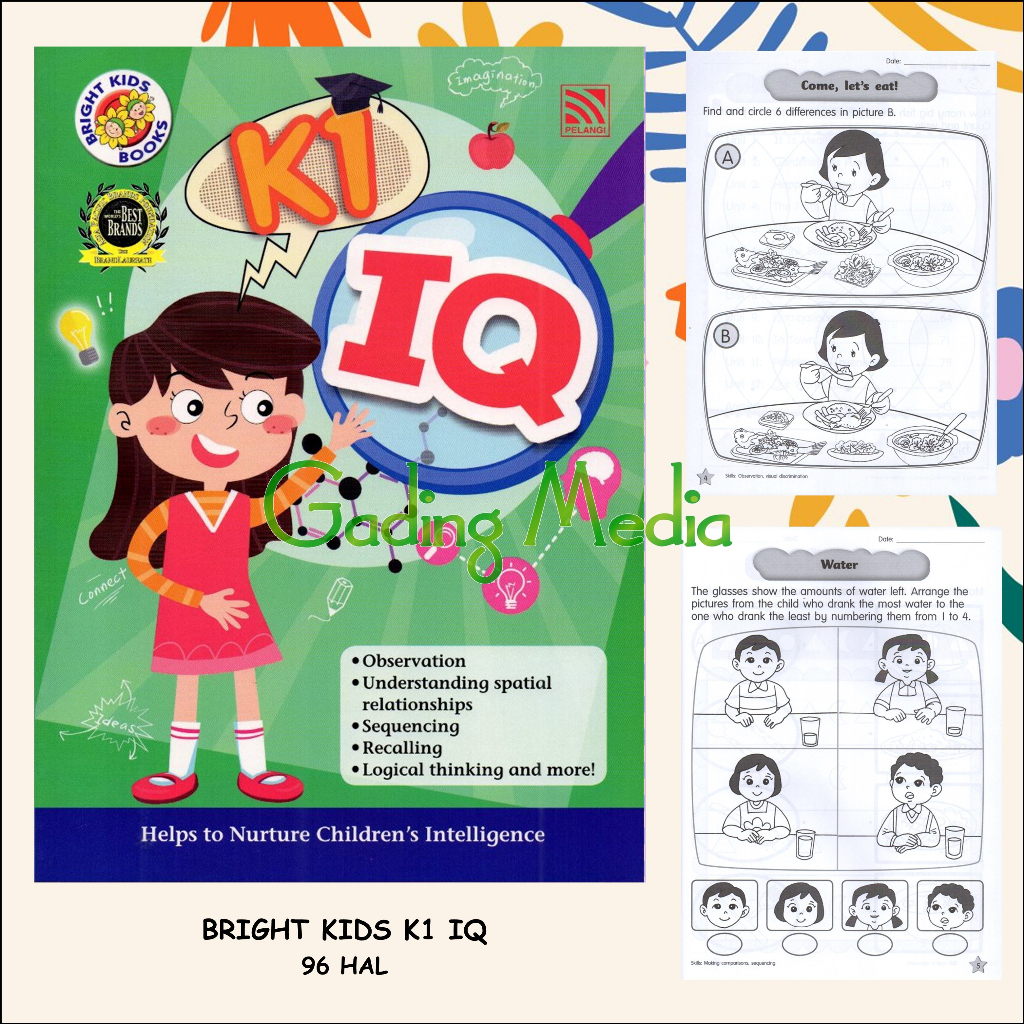 Jual BRIGHT KIDS BOOKS - KINDERGARTEN 1 IQ (Buku Latihan Soal KB/TK ... Jual BRIGHT KIDS BOOKS - KINDERGARTEN 1 IQ (Buku Latihan Soal KB/TK ...