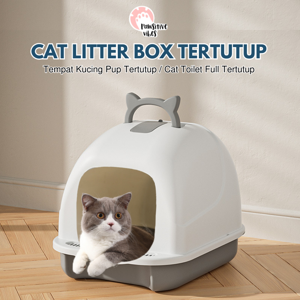 Jual Cat Litter Box Tertutup - Tempat Kucing Poop Tertutup - Bak Pasir ...