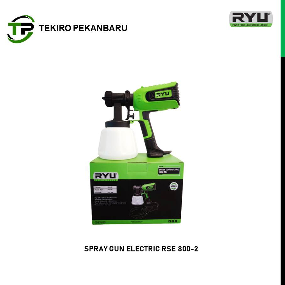 Jual RYU SPRAY GUN ELECTRIC 1,2 LITER RYU RSE 800-2 CAT MINYAK / TEMBOK ...