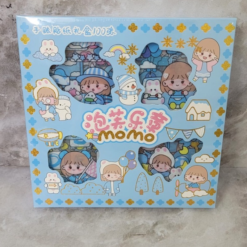 Jual Stiker 2D 100 Lembar Sticker Momo Kartun Korea Viral Anti Air ...