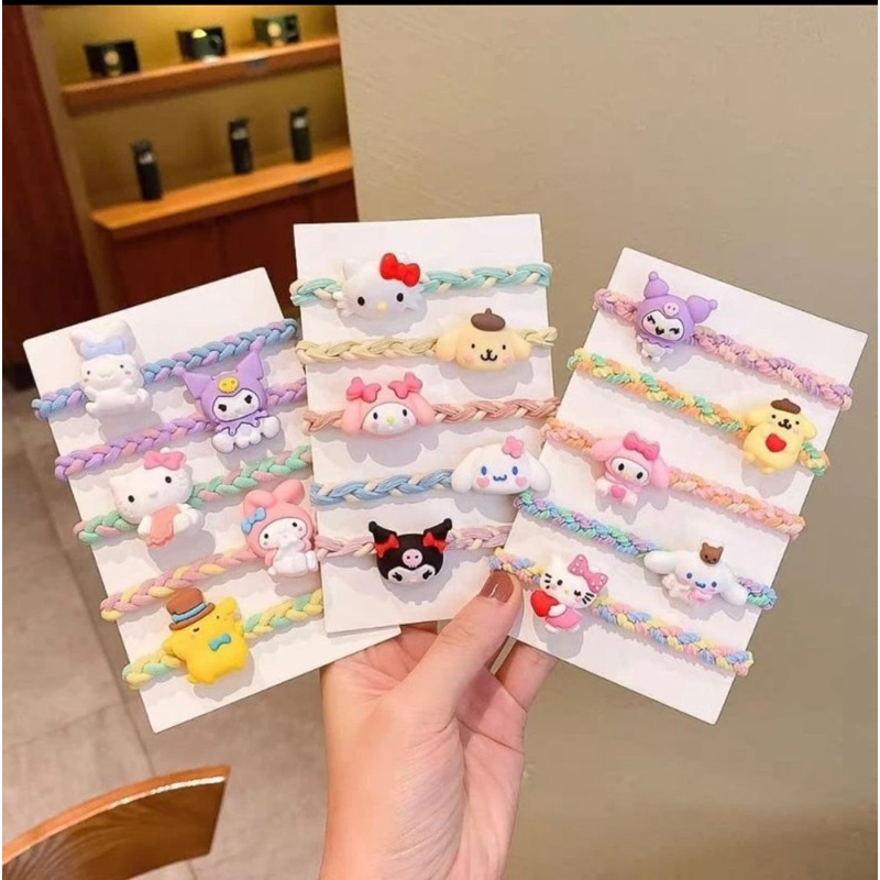 Jual Ikat Rambut anak Karakter 5pcs / Karet Rambut anak Model kepang ...