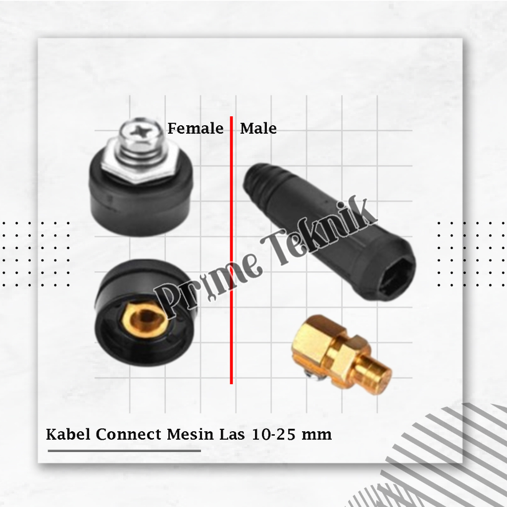 Jual Kabel Konektor Mesin Las Male Female 10-25mm Connector Jack Travo ...