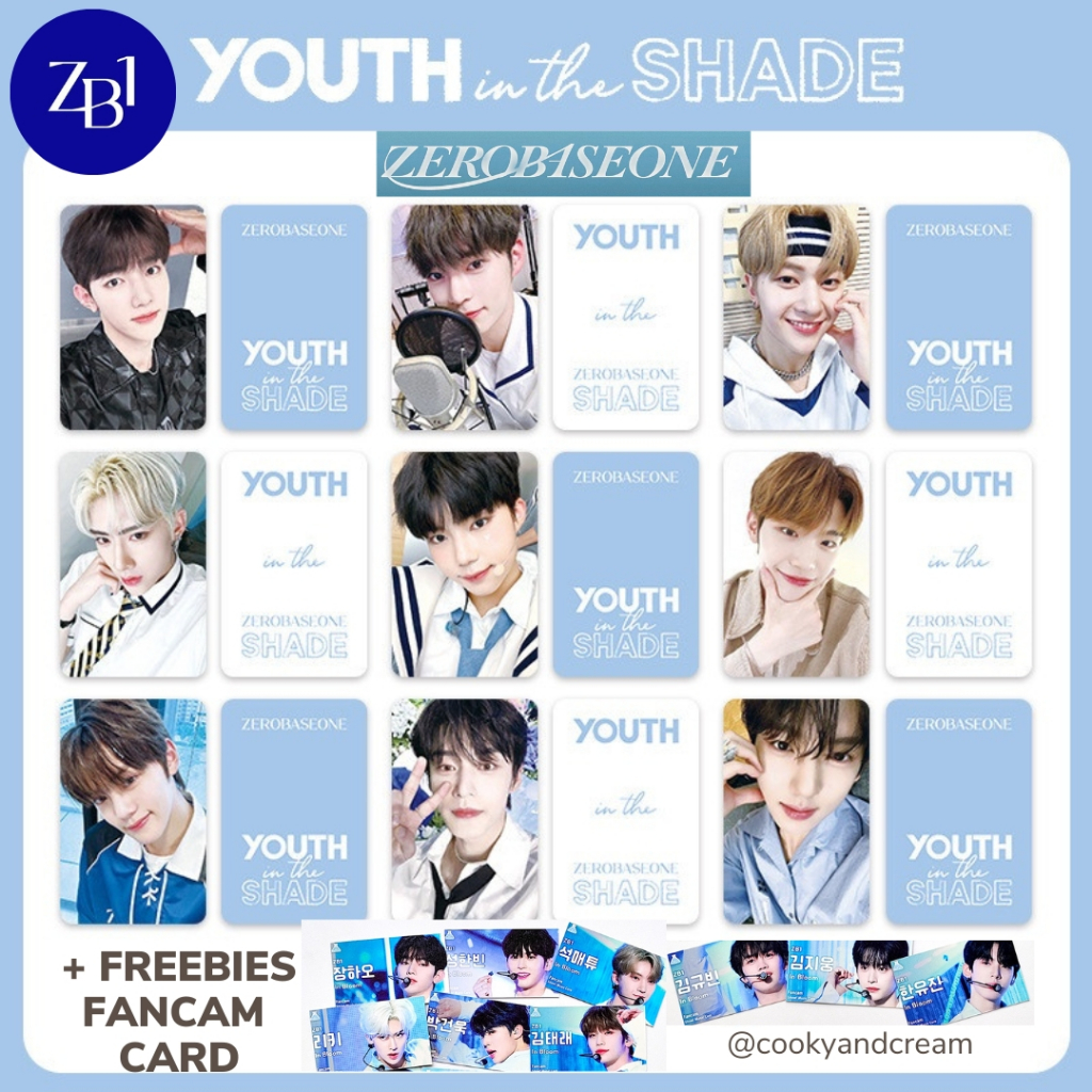 Jual [CnC] ZEROBASEONE ZB1 Youth In The Shade Photocard Lomocard Album KPOP Gift Set | Shopee ...