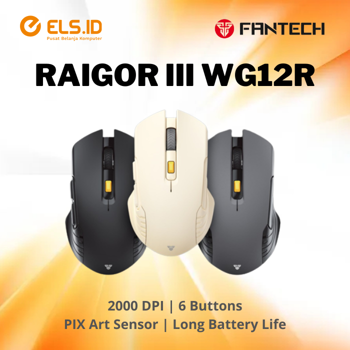 Jual Fantech Raigor III WG12R Rechargeable Mouse Wireless Gaming ...