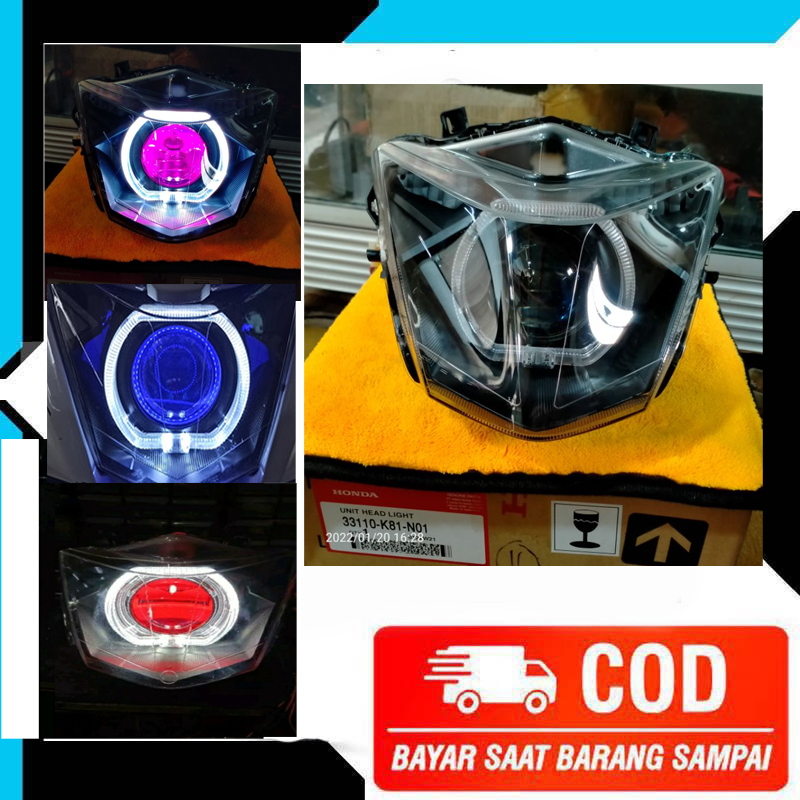Jual LAMPU DEPAN BILED BEAT ESP ECO NEW STREET TAHUN 2016 - 2019 PAKET ...