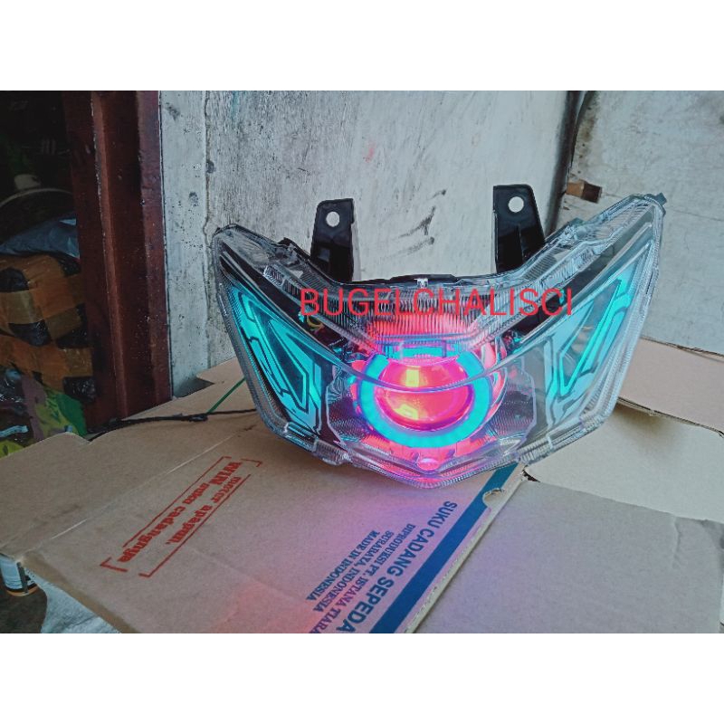 Jual Reflektor lampu depan Beat Deluxe Custom | Beat new 2020-2023 ...
