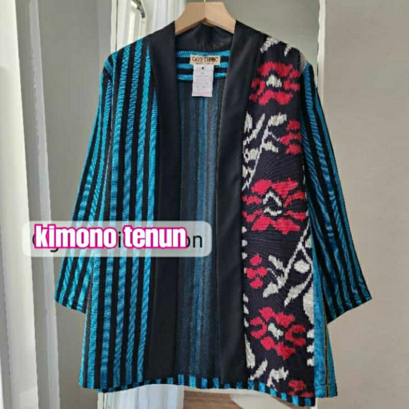 Jual kimono tenun etnik cardigan wanita outer tenun jepara | Shopee ...