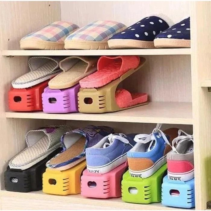 Jual (Beli 1 Dapat 5pcs) Double Layer Shoe Storage Rack | Shoes ...