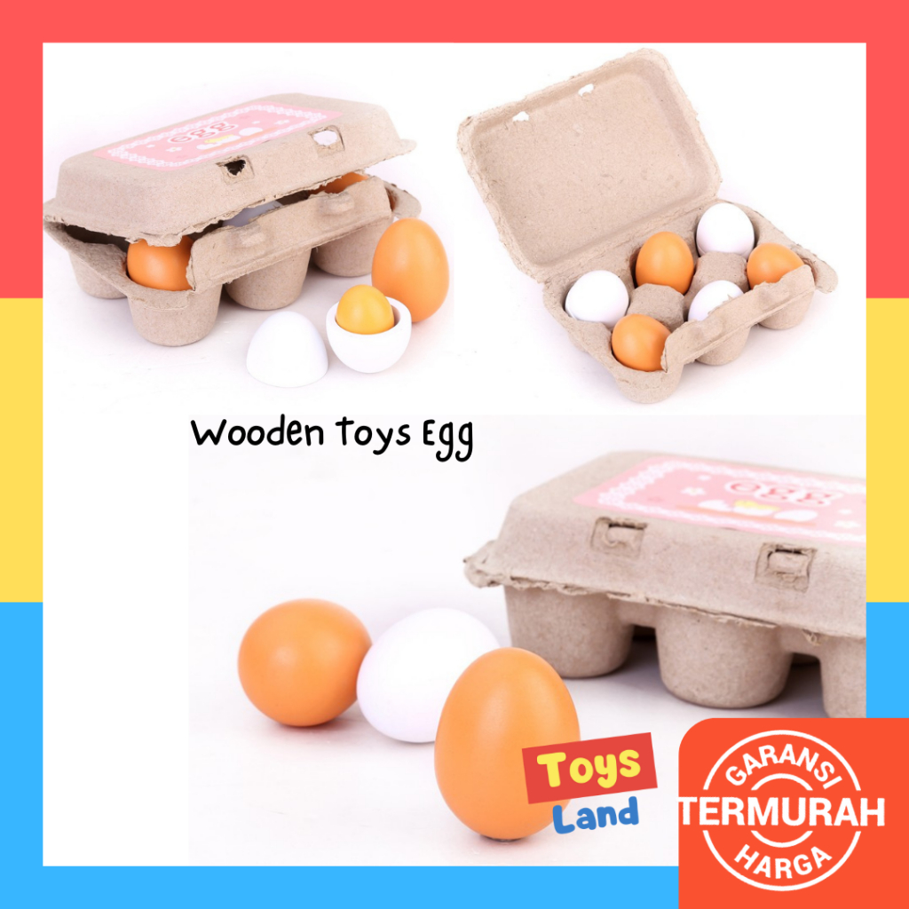Jual Wodden Toys Mini Egg Mainan Telur Mainan Anak Perempuan Mainan ...