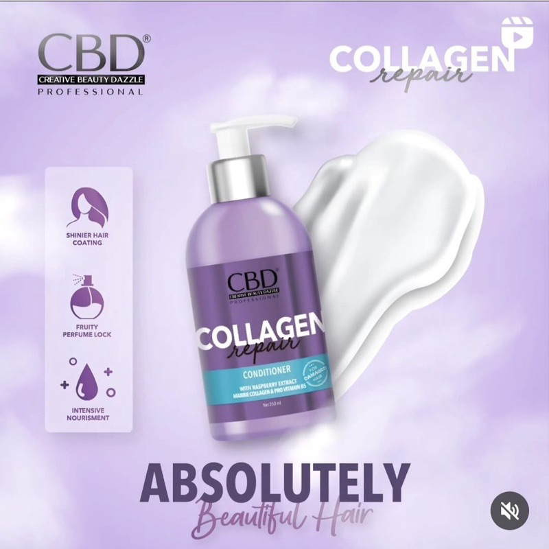 Jual CBD colagen tepair shampoo/conditioner 250ml | Shopee Indonesia