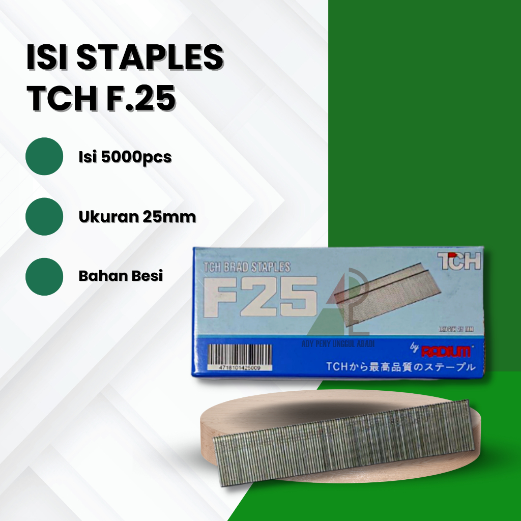 Jual ISI STAPLES / Refill PAKU TEMBAK TCH F25 (25 mm) | Shopee Indonesia