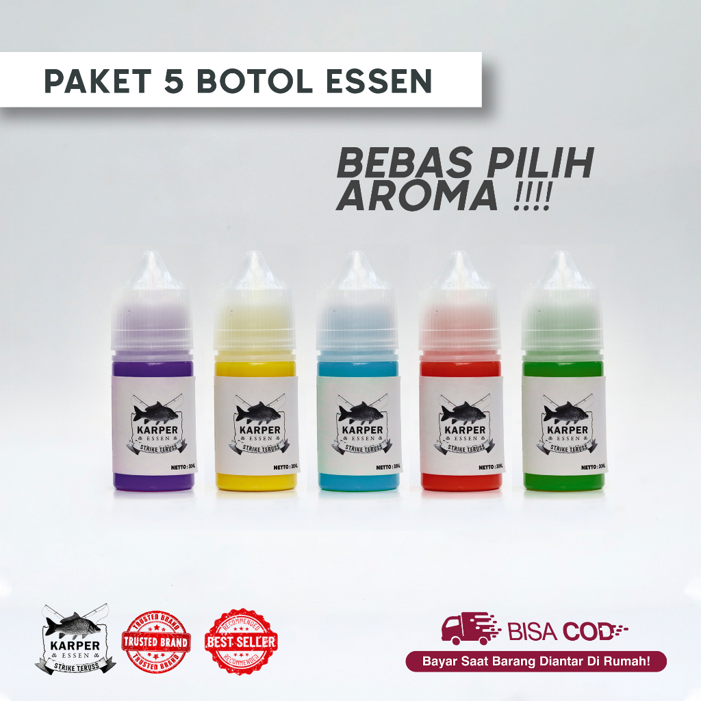 Jual PAKET ESSEN KARPER IKAN MAS 5PCS 30ML | Shopee Indonesia