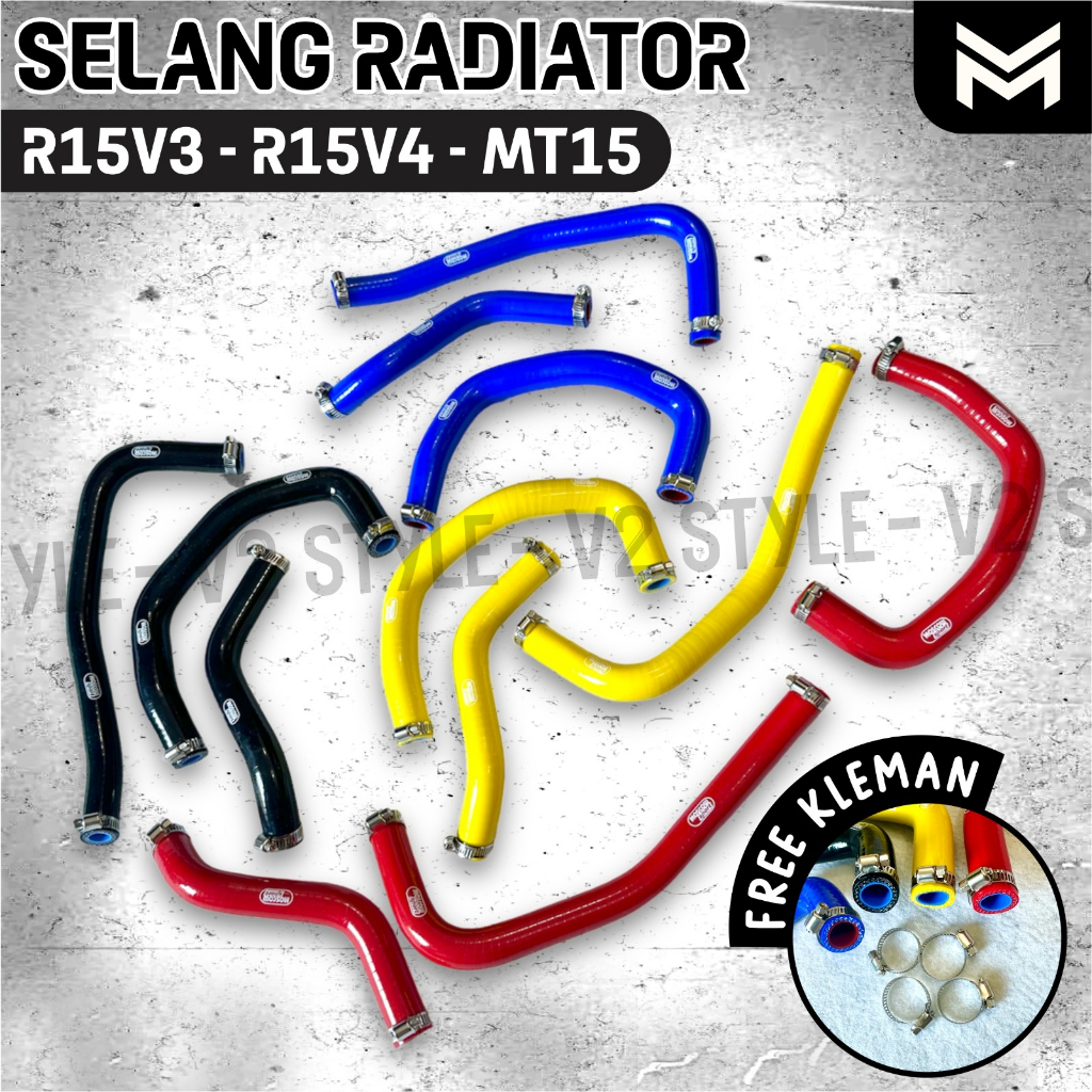 Jual SELANG RADIATOR ORIGINAL MOSCOW SPORT SET 3 pcs FREE KLEMAN R15V3 ...