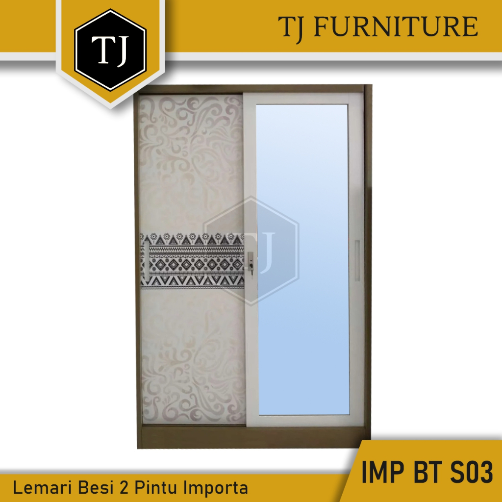 Jual Importa Lemari Pakaian Besi Lemari Baju Minimalis 2 Pintu Sliding IMP BT S03 | Shopee Indonesia