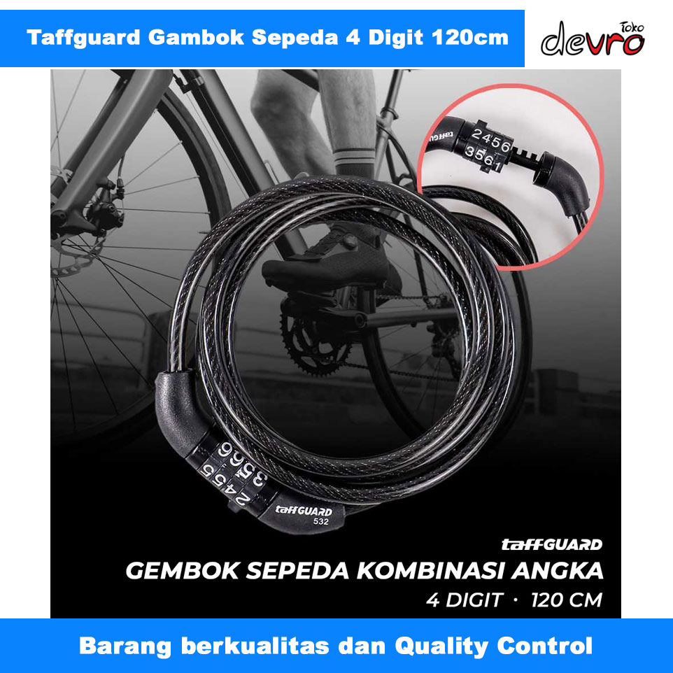 Jual Gembok Sepeda Kombinasi Angka 4 Digit - TaffGUARD 532 | Shopee ...