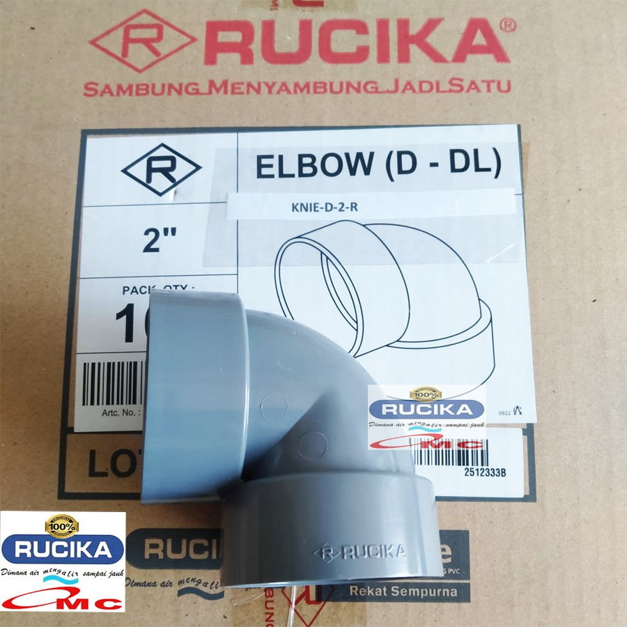 Jual Sambungan Pipa Pralon Knee Keni Knie D-DL Elbow D Aw 2 Inch RUCIKA | Shopee Indonesia