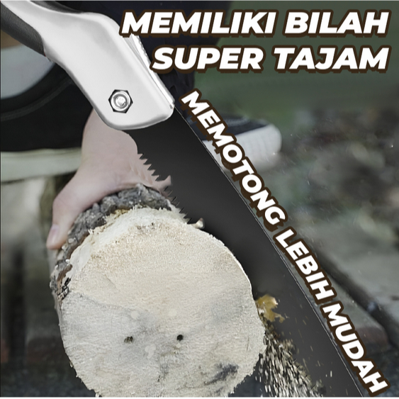 Jual Gergaji Lipat Gergaji Pohon Kayu Gergaji Baja Keras Folding Hand Saw Portable | Shopee ...