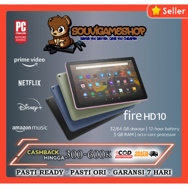 Jual PROMO! New Amazon Fire HD 10 11th gen 2021 Full 1080p 10.1" 32GB ...