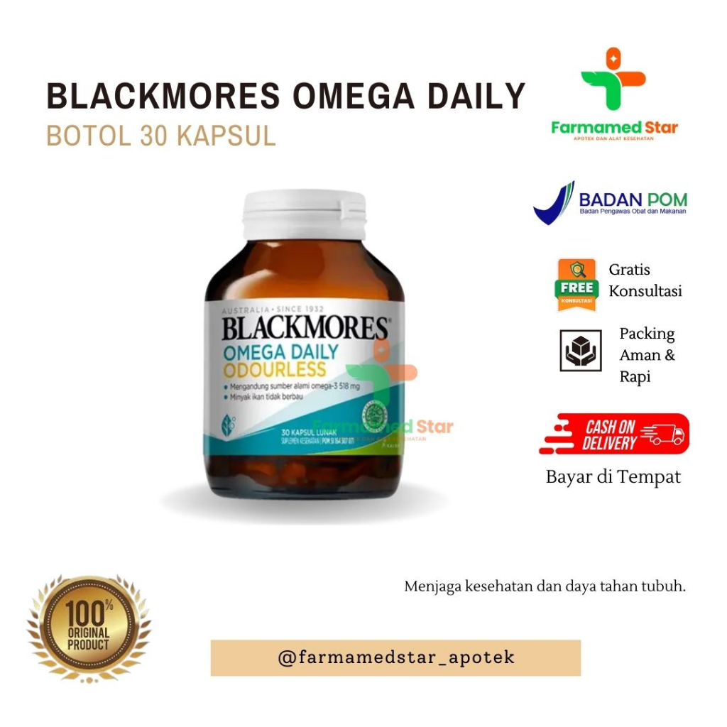 Jual BLACKMORES OMEGA DAILY BOTOL 30 KAPSUL | Shopee Indonesia