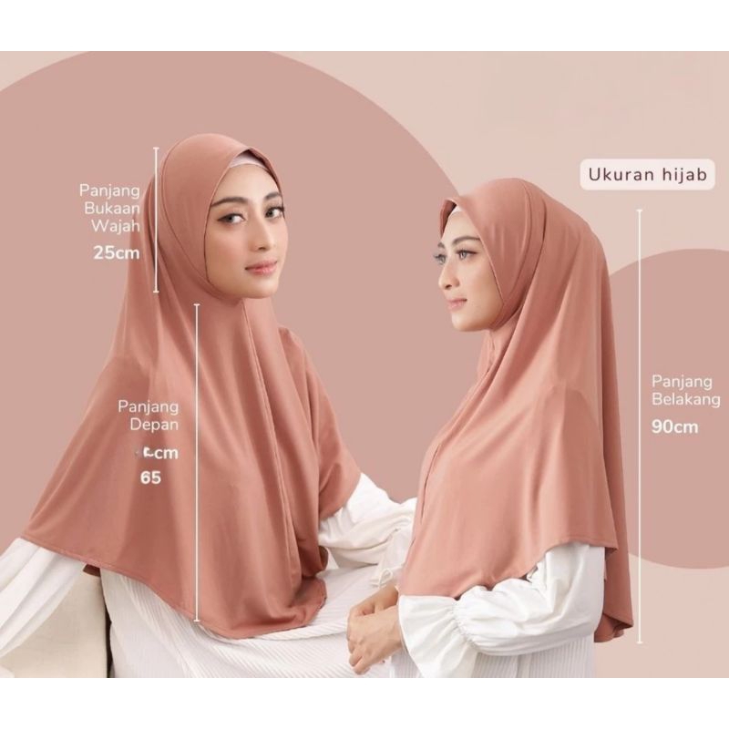 Jual Hijab Bergo Instan Non Pet Malay|Bergo Malay Jersey Jumbo Daily XL | Shopee Indonesia