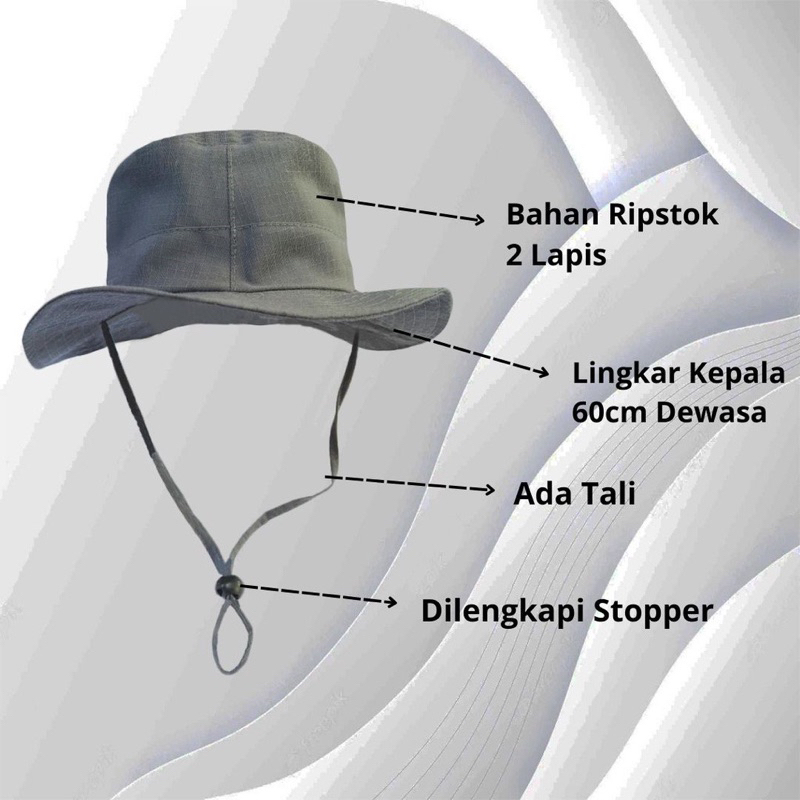 Jual topi rimba polos tactical haking gunung outdor kekinian termurah ...