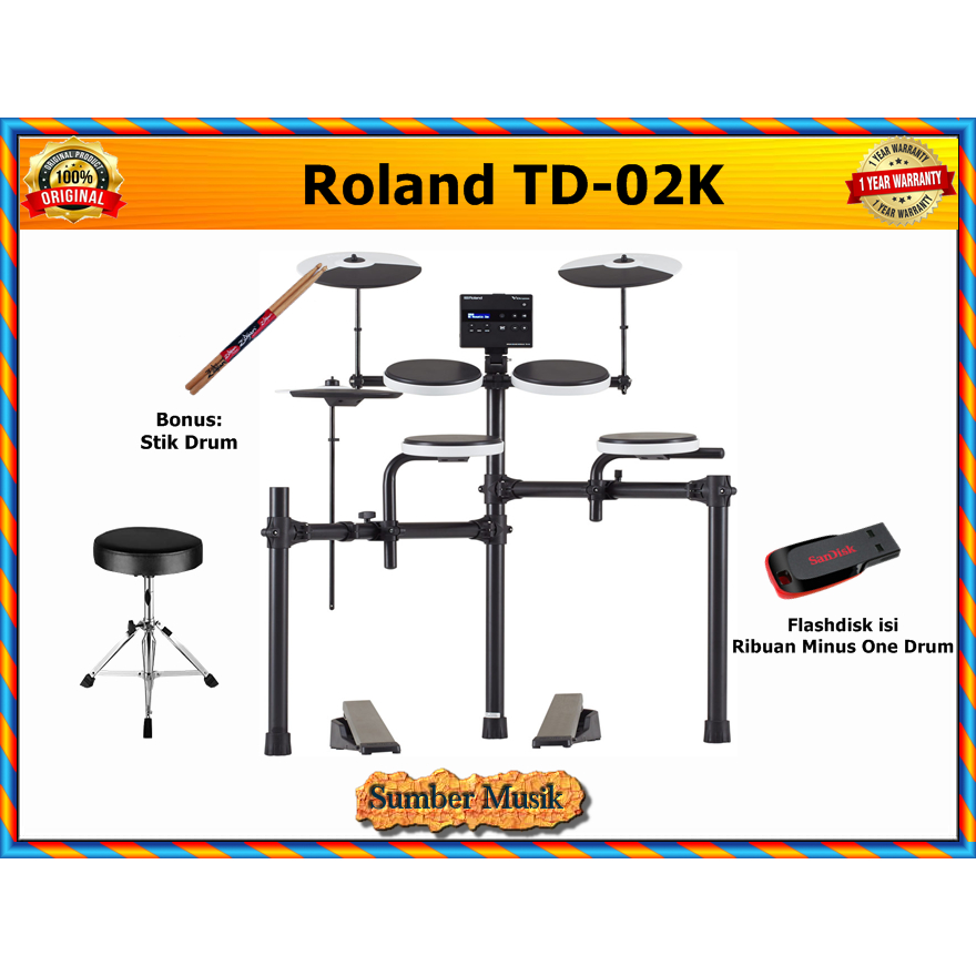 Jual Roland TD 02K/TD02K/TD-02K Elektrik Drum | Shopee Indonesia