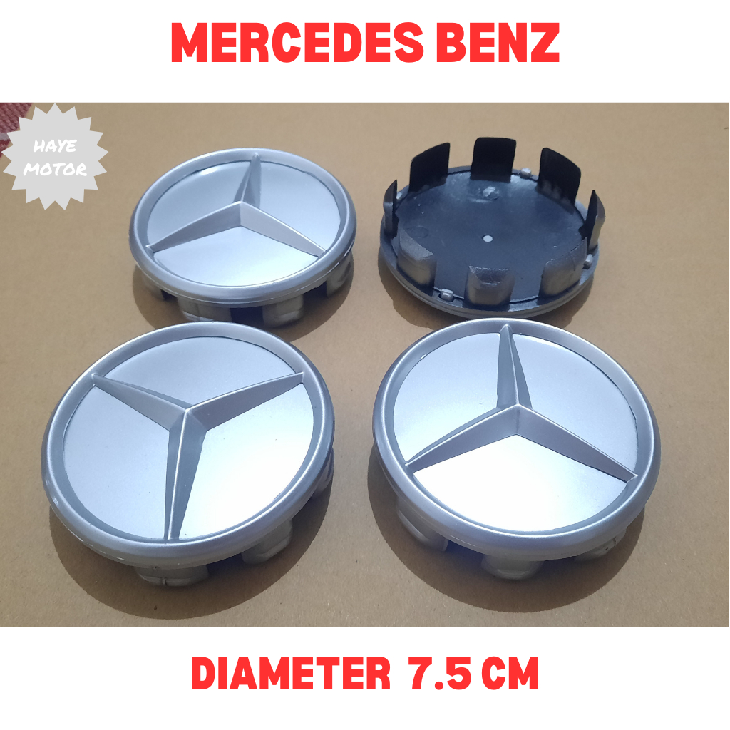 Jual Dop Roda atau Tutup Velg Putih Mobil MERCEDES BENZ / MERCY ...