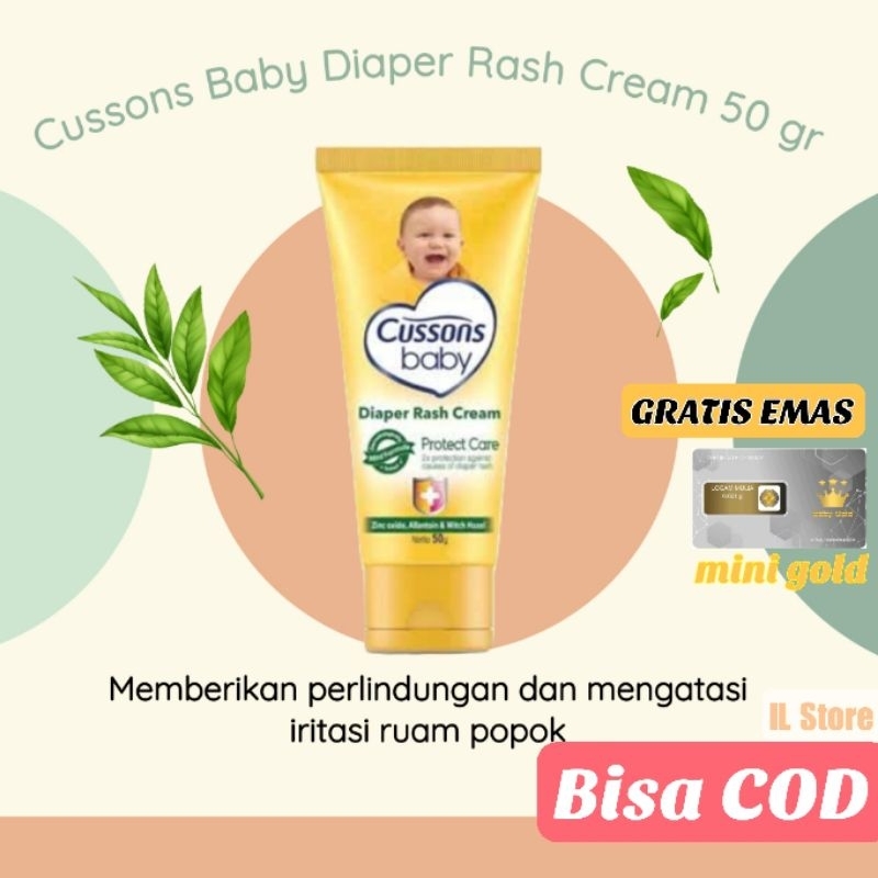 Jual Krim ruam popok | Cussons Baby Diaper Rash Cream 50 gr 100% ...