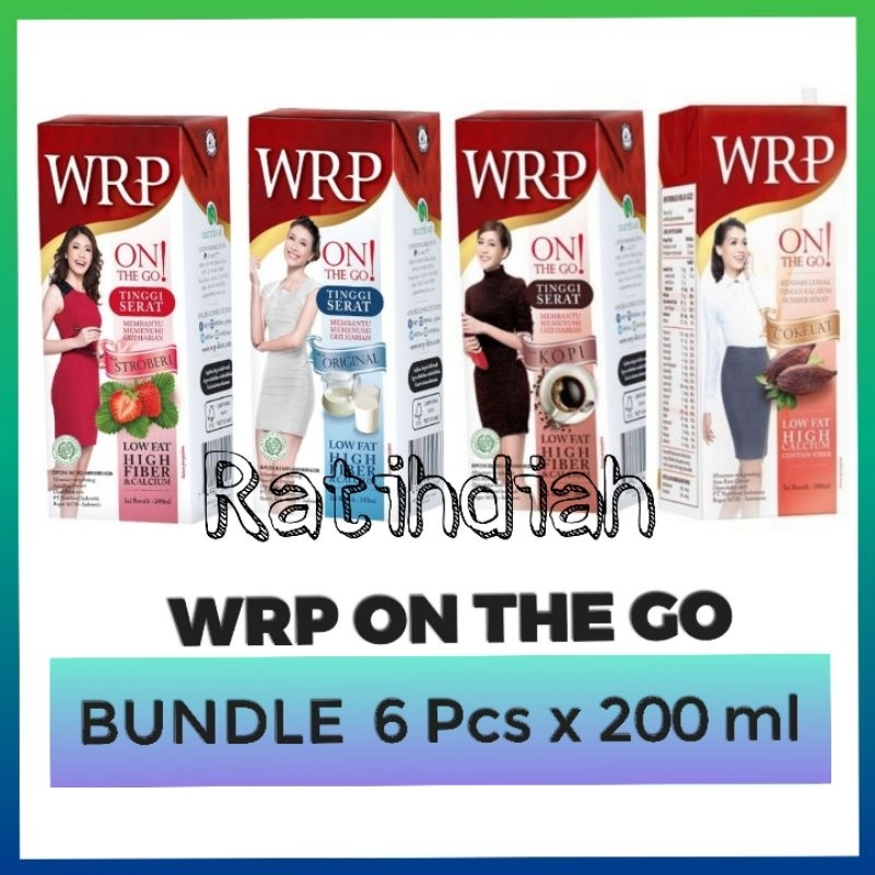 Jual WRP ON THE GO 200ml x 6 Pcs BUNDLE / WRP CAIR COKLAT KOPI STROBERI ...