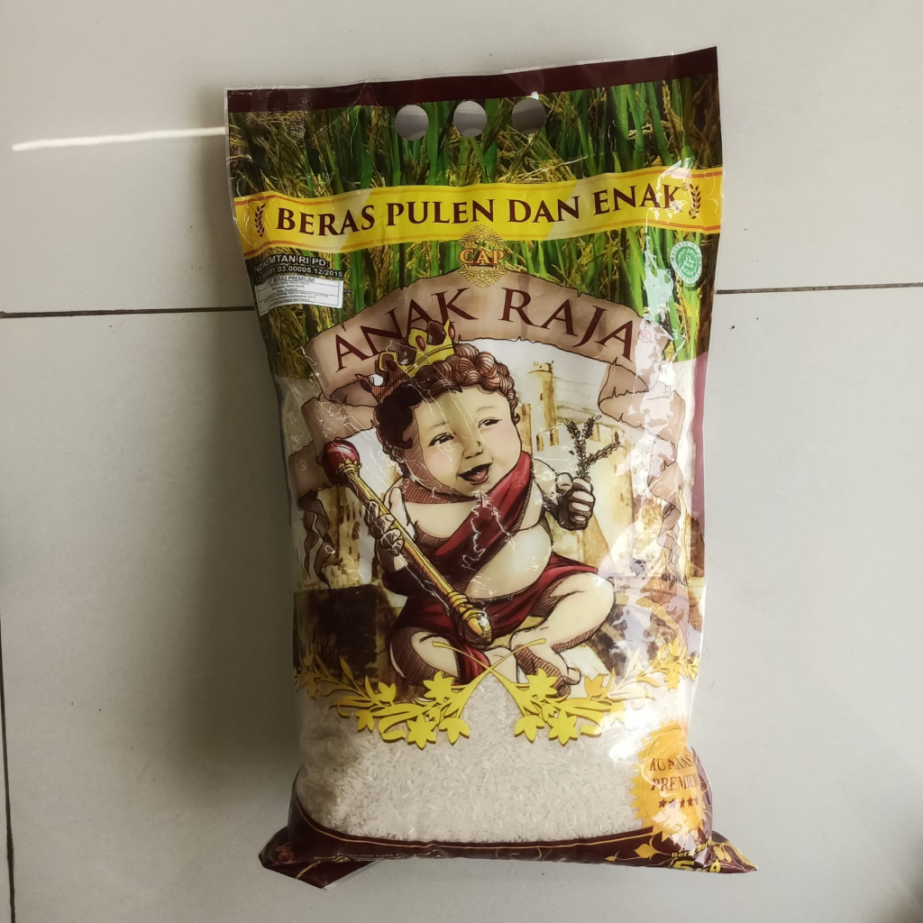 Jual Beras Pulen Dan Enak Cap Anak Raja 5Kg | Shopee Indonesia