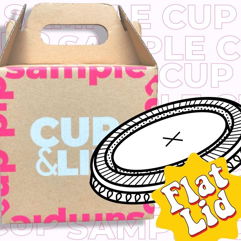 Jual SAMPLE LID PET FLAT LID (50pcs/100pcs) | Shopee Indonesia