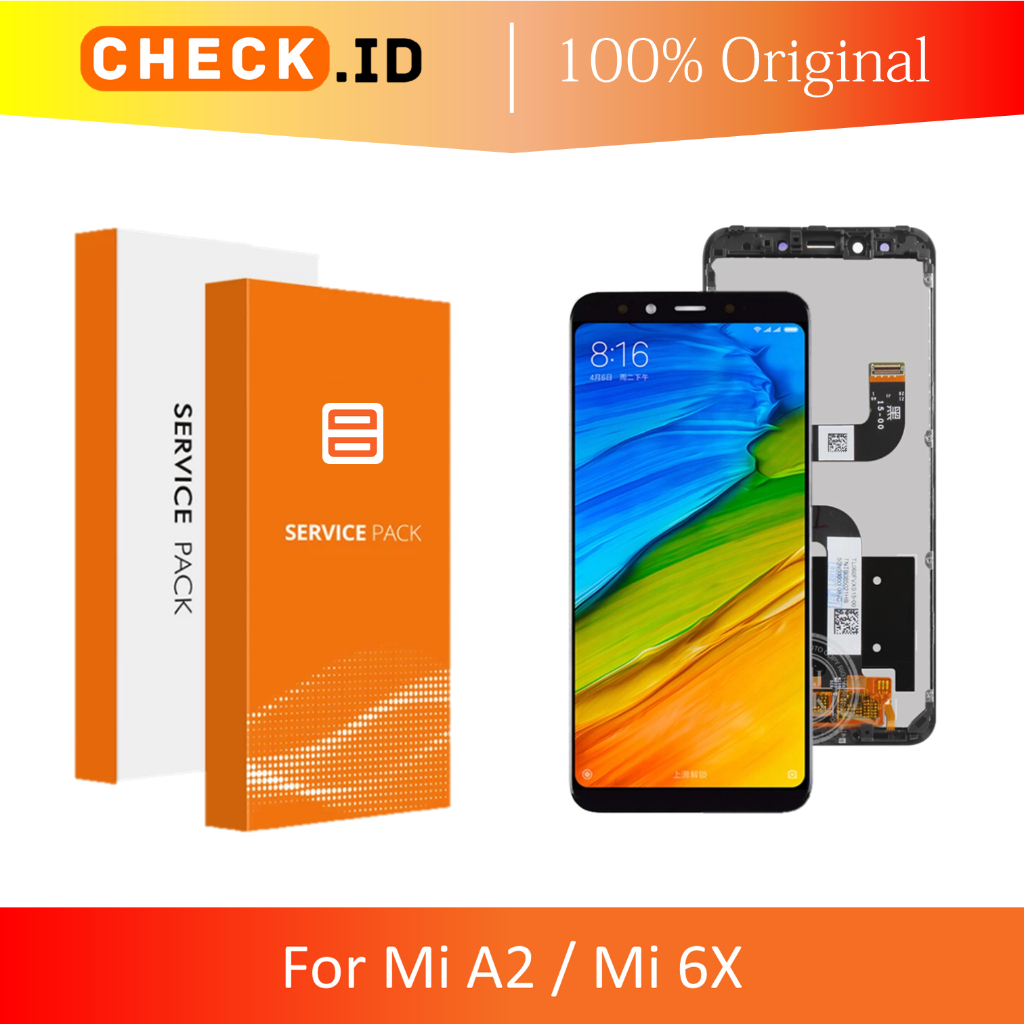 Jual [ CHECK.ID ] LCD + FRAME XIAOMI MIA2 MI A2 / MI6X MI 6X ORIGINAL | Shopee Indonesia