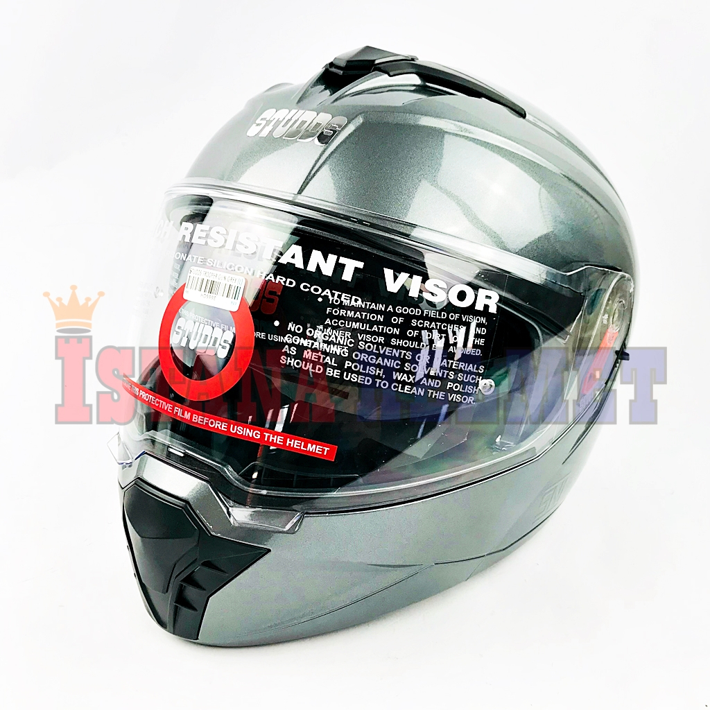 Jual HELM STUDDS TROOPER MODULAR GUN GREY ORIGINAL | Shopee Indonesia