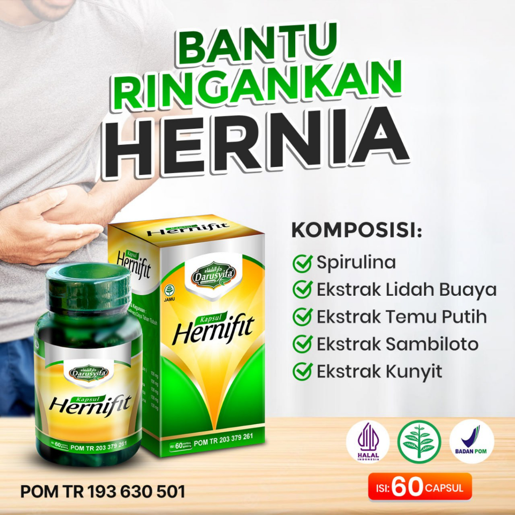 Jual Obat Hernia Kapsul Hernifit Darusyifa 60 kapsul Obat Turun Berok ...
