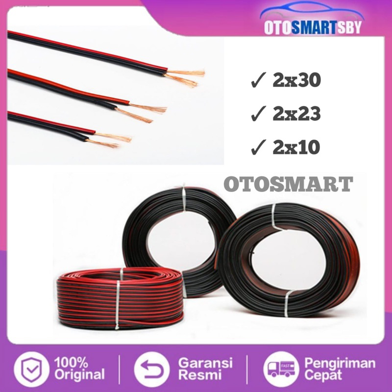 Jual KABEL SERABUT MERAH HITAM ISI 2 (2X10MM) (2X23MM) (2X30MM)KABEL ...