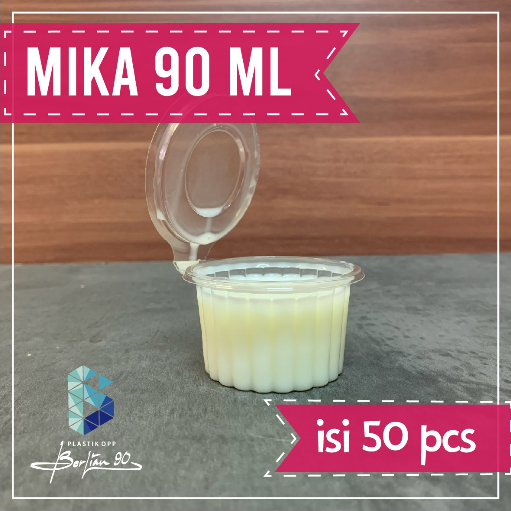 Jual Cup Mika Plastik Saos Uk 35ml,70ml,90ml,100ml isi 50 pcs Termurah / Mika Puding 35ml,70ml ...