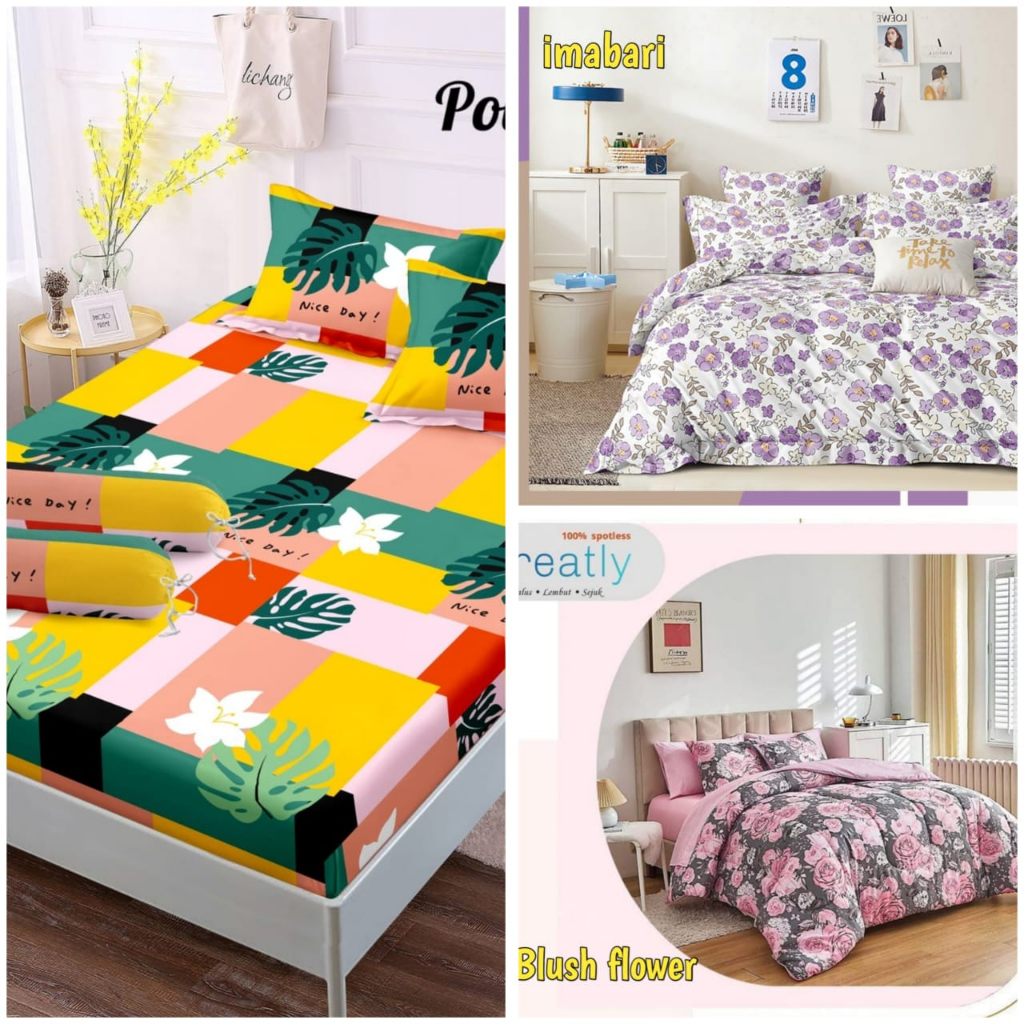 Jual BUNGA SPREI BUNGA SEPREI SPREI MOTIF BUNGA SPREI 120X200 SPREI ...