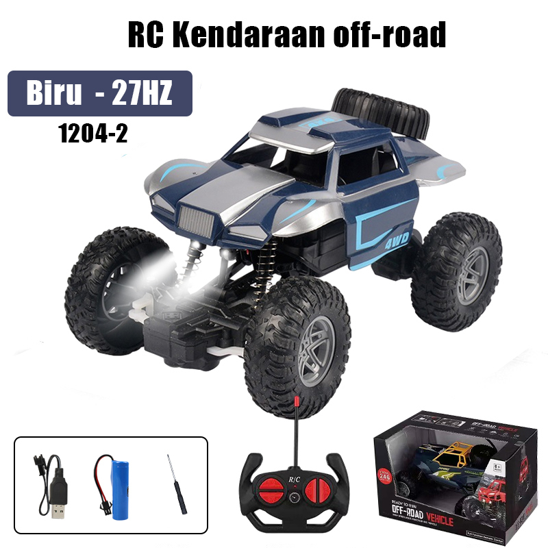 Jual 1:18 Mainan Mobil Remote Control Off-Road 2WD Powerful Alloy Climbing Car RC Rock Crawler ...
