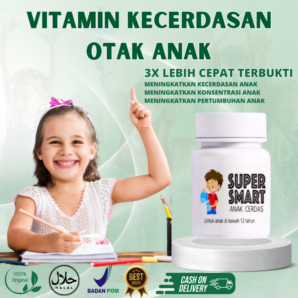 Jual Super Smart Vitamin Kecerdasan Otak Anak -Vitamin Anak Terbaik ...