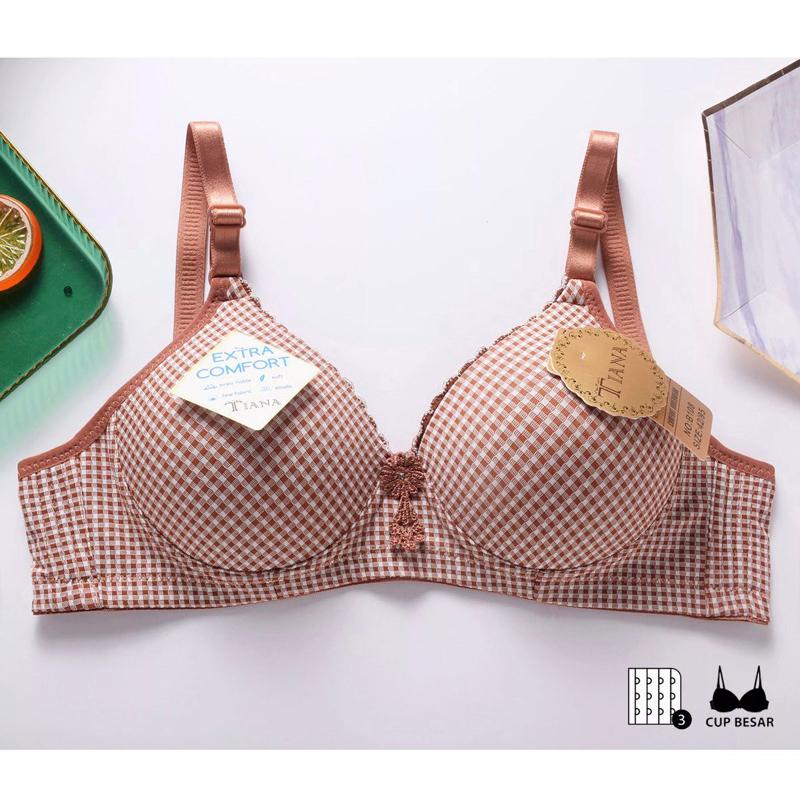 Jual TIANA | BRA Cup Besar Kait 3 / Bra Motif Kotak / art TN B108 ...