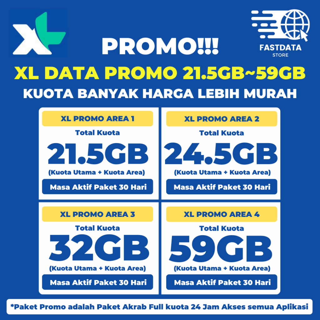 Jual BIG PROMO!! PAKET DATA XL BIG KUOTA SUPER MURAH PROSES CEPAT | Shopee Indonesia