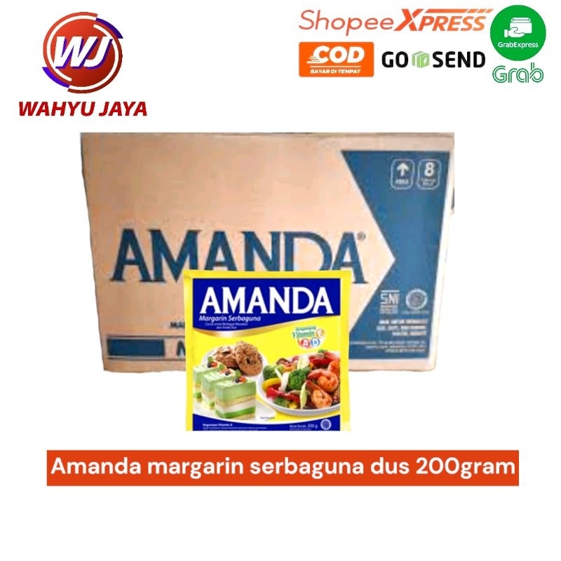 Jual Amanda margarin serbaguna dus 200 gram | Shopee Indonesia