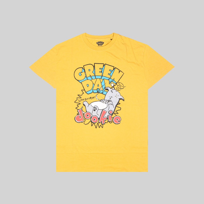 Jual TSHIRT - GREEN DAY - DOOKIE LONGVIEW YELLOW - ROCKMERCH | Shopee ...